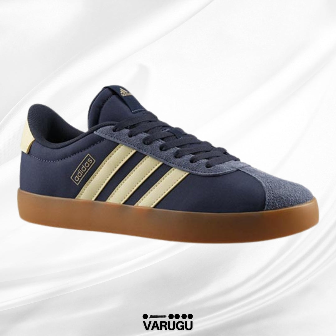 Tenis Adidas azules con franja hombres | VARUGU